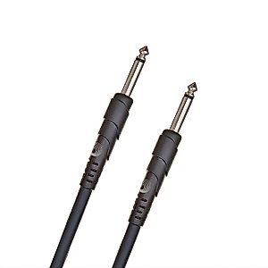 D'Addario Accessories Speaker Cable - Molded Plugs - Shielded Ends - 1/4 Inch Male to 1/4 Inch Male - Classic Series - 10 Feet/3.05 Meters - Straight Ends - 1 Pack