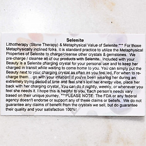 Zenergy Gems CHARGED Premium 7" Natural Dark Amethyst Crystal Chip Bracelet Stretchy + Selenite Heart Charging Crystal (GAIN CREATIVITY, COURAGE, INDEPENDENCE, & PROSPERITY - BALANCES EMOTIONS)