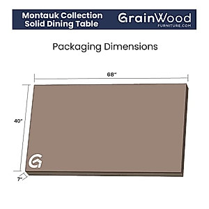 Montauk Solid Wood 63" Dining Table, Rustic Walnut