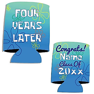 Custom Graduation Can Cooler- Four Years Later Graduation Can Coolers - Custom Graduation Party Beverage Coolers (25)
