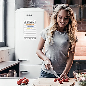 Magnetic Meal Planner for Refrigerator Dry Erase A4 - Magnet Weekly Menu Board for Fridge - Magnetic Menu White Board - Fridge Meal Planner Magnet - Meal Planner Dry Erase Board