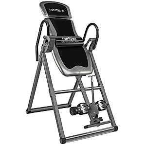 INNOVA HEALTH AND FITNESS ITX9600 Heavy Duty Inversion Table, Standard Ankle Holding System, 300 lb Weight Capacity,Grey/Black