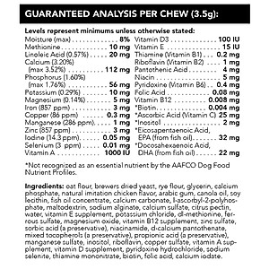 VETRISCIENCE Canine Plus MultiVitamin for Dogs - Vet Recommended Vitamin Supplement - Supports Mood, Skin, Coat, Liver Function,All Dogs,30 Chews