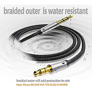 Ruaeoda Aux Cord 3 ft, 3.5mm Audio Cable Male to Male Stereo Hi-Fi Sound Nylon Braided aux to aux 1/8 Cable for Headphones Car Home Stereos Speakers Tablets