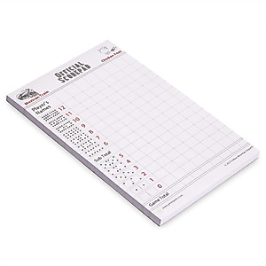 Yellow Mountain Imports Mexican Train and Chicken Foot Dominoes Scorepad/Scoring Sheets (8.2 x 5.5 Inches) - 60 Sheets
