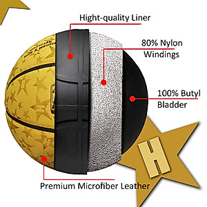 Senston Microfiber Basketball Official Size 7/29.5 Basketball for Indoor Outdoor Game