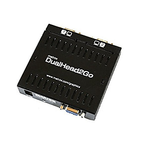 Matrox Genuine DualHead2Go Graphics Splitter Analog USB Powered for Dual Monitors D2G-A2A-IF
