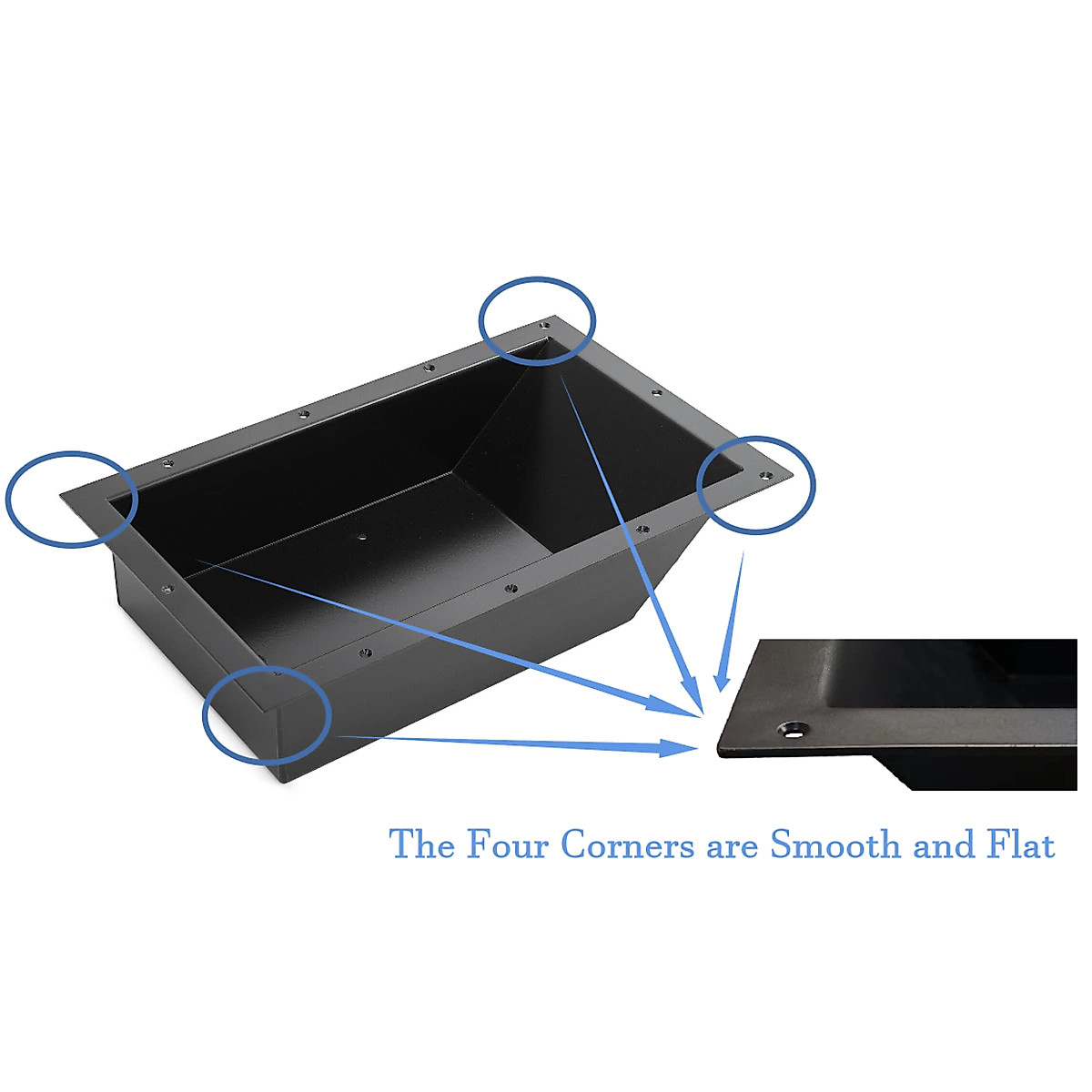 UanofCn 100RTMP Trolling Motor Tray for Minn Kota Motor Corded Foot Pedal Control Pan Coated Aluminum and Recessed