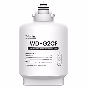 Waterdrop WD-G2CF Filter, Replacement for WD-G2-W, WD-G2-B, WD-G2P600-W Reverse Osmosis System,12-month Lifetime
