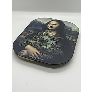 Quality Detail Premium Lisa Decor Metal Rolling Tray with Magnetic Lid 7x5 inch Perfect Backpack Size for on The go!