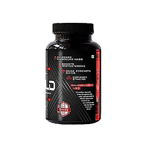 Extreme D-Bold | Mass & Weight Gainer Capsule for Fast Weight & Muscle Gain, Stamina & Strength, for Men & Women, Natural Alternative for Bulking - (90 Cap) (Pack of 1)