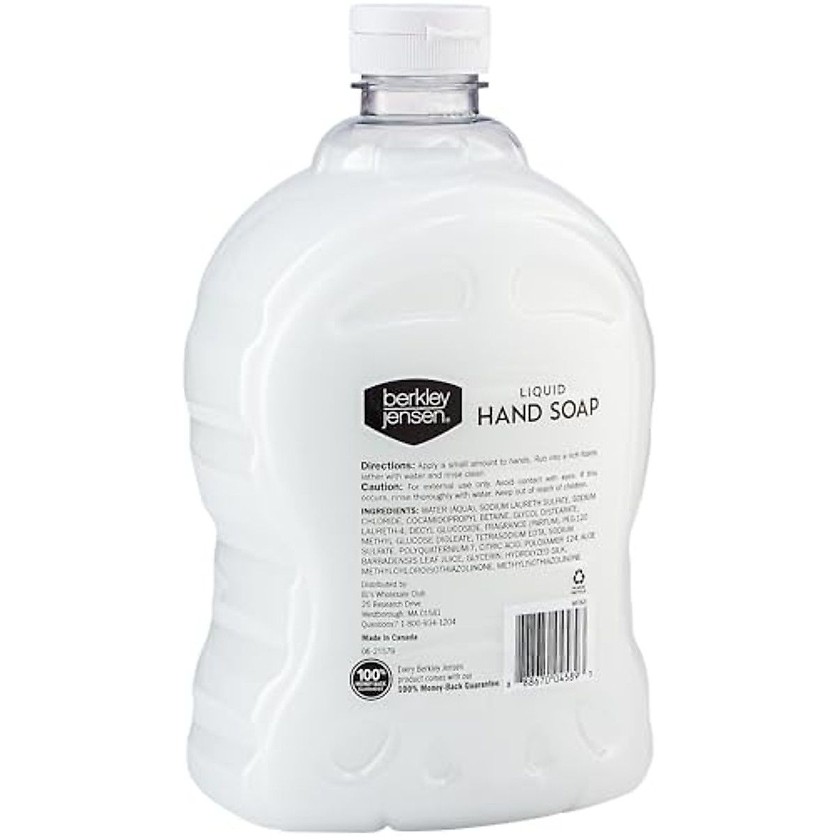 Berkley Jensen Liquid Hand Soap Soothing Aloe Vera Moisturizing Refill 64 Fl Oz (Pack of 2) Silk Proteind Soft Soap for Soft Skin