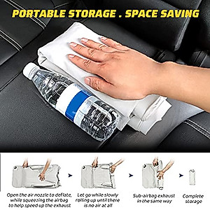 HATAK Toddler Airplane Bed, Multifunction Travel Toddler Plane Bed, Inflatable Bed for Airplane Kids, Suitable for Airplane, Car, High-Speed Rail, Necessary Airplane Bed for Toddler for Travel (Grey)