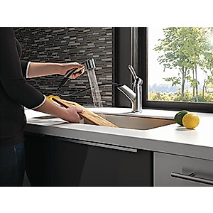 Delta Faucet Collins Single-Handle Kitchen Sink Faucet with Pull Out Sprayer and Magnetic Docking Spray Head, Arctic Stainless 4140-AR-DST