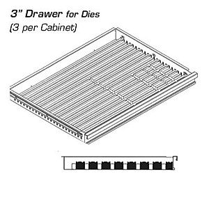 Versatility - 5 Drawer Press Brake Cabinet for European Style Tooling with Mobile Base, VT-23000