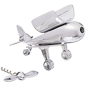 GODINGER SILVER ART Airplane Bottle Holder, Silver