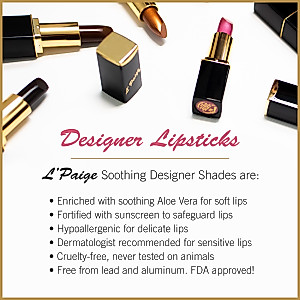L'Paige L38 - CHAMPAGNE Designer Lipstick | Aloe Vera Based, Long-lasting, Moisturizing