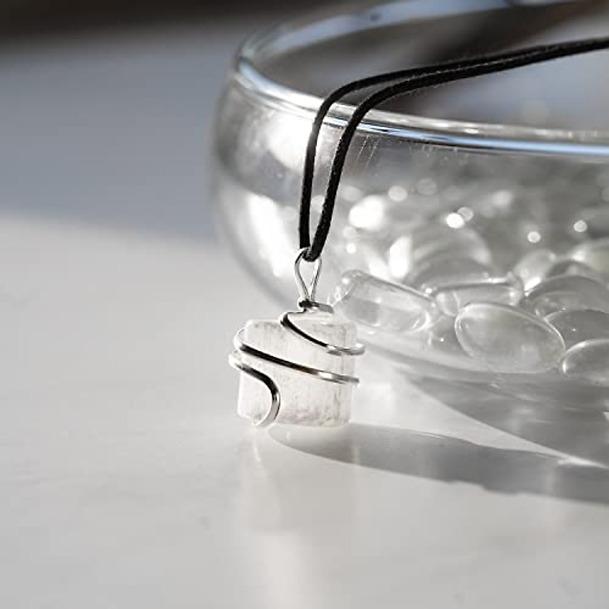 AYANA Selenite Crystal Pendant Necklace for Women - Taurus Birthstone | Handmade Necklaces with Ethically Sourced Genuine Healing Crystals and Healing Stones | Crystal Necklaces for Women Trendy