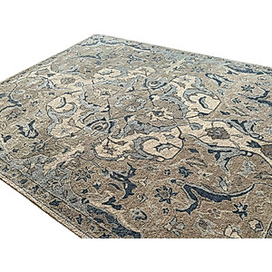 Natural Weave Pb Rug Hand Tuffted Nolan Style Traditional Wool Area Rugs Suitable for Living Room, Bedroom, Dining Room | 100% Wool | 100% Cotton Backing (8 x 10 FT)