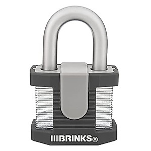 BRINKS - 50mm Commercial Laminated Steel Keyed Padlock, 6-Pack - Solid Steel Body with Boron Steel Shackle