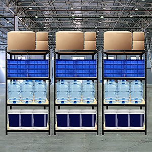 Garage Shelving Units, 4 Tier Metal Shelves for Storage, Storage Shelves Kitchen Shelves Adjustable Metal Shelving Unit Utility Rack Shelves, Heavy Duty 875KG Capacity Pantry Shelves, 31" x 16" x 64"