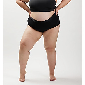 TomboyX Boy Short Underwear For Women, Cotton Stretch Comfortable Boxer Briefs Panties, X-Large/Black Rainbow