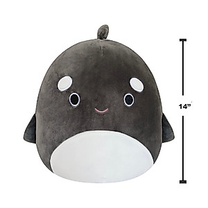 Squishmallows Original 14-Inch Large Kai The Orca Whale - Official Jazwares Plush - Collectible Soft Squishy Stuffed Animal Toy - Add to Your Squad - Gift for Kids, Girls & Boys