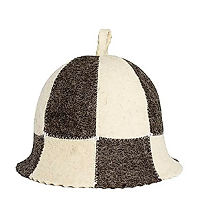 SHSH trade group Ukrainian Wool Sauna Hat Embroidered Cell - Sauna Hat Finnish - Ukraine Sauna Hat Wool - Russian Banya Hat for Men - Sauna Hat for Men - Sauna Hats Russian