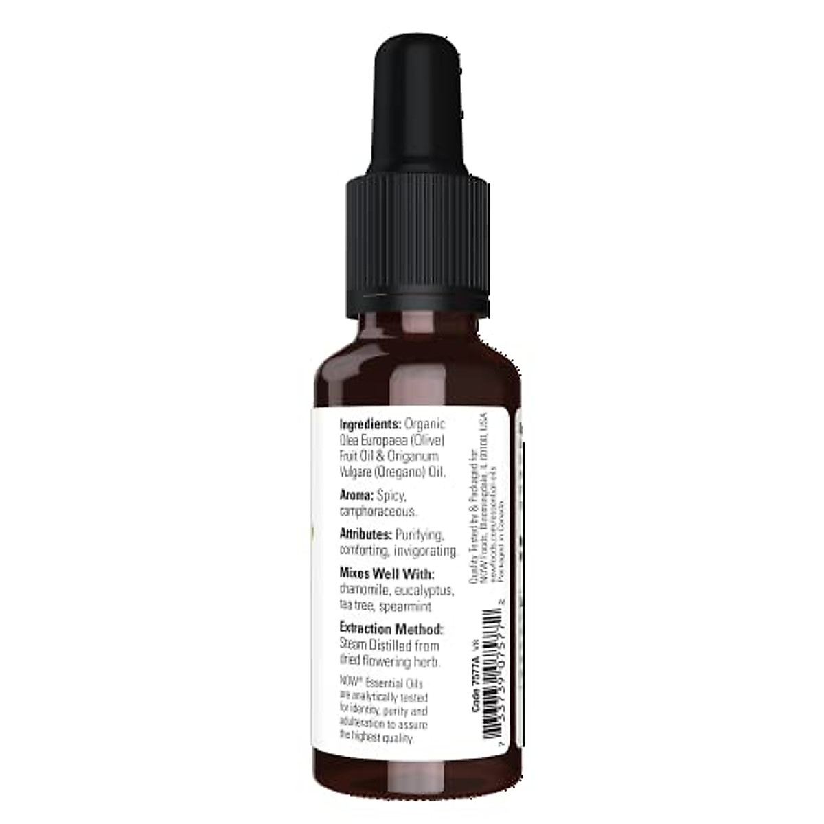 NOW Essential Oils, Oil of Oregano, 25% Blend of Pure Oregano Oil in Pure Olive Oil, Comforting Aromatherapy Scent, Steam Distilled, Vegan, Child Resistant Cap, 1-Ounce