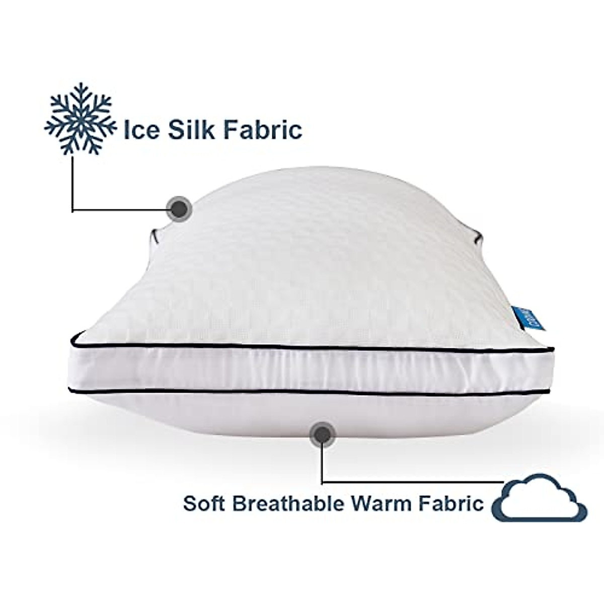 Gehannah Bed Pillows for Sleeping(2 Pack) - King Size Set of 2, Cooling Luxury Plush Soft Pillow with Home and Hotel, Breathable Microfiber Cover Skin-Friendly Pillows for Side Back Sleepers