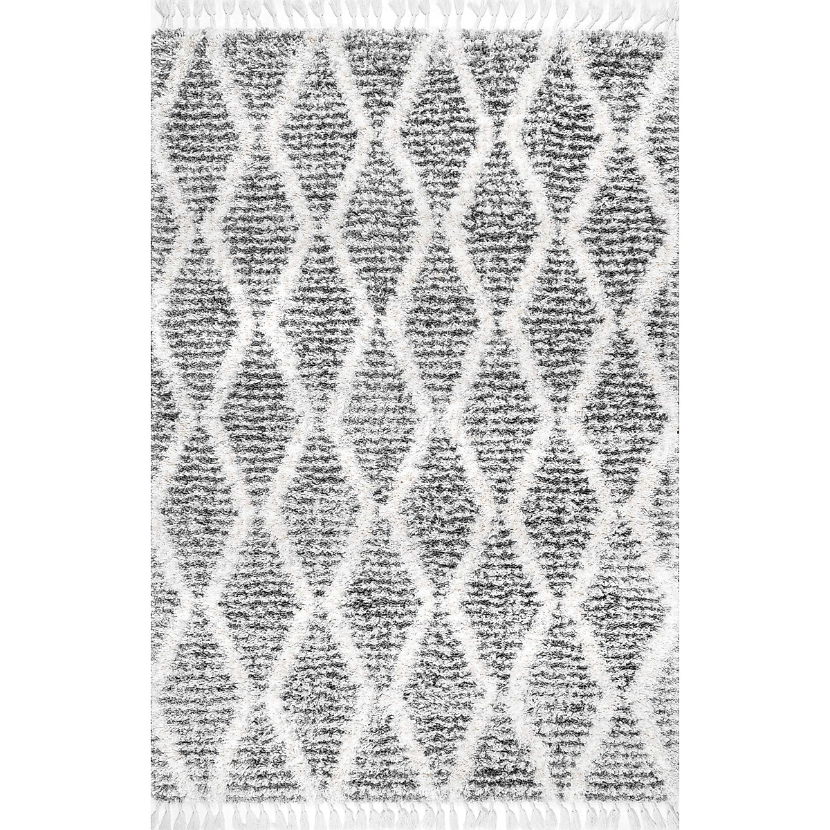 nuLOOM Sheree Transitional Shag Area Rug, 7' 10" x 11', Grey