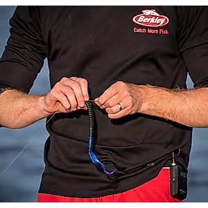 Berkley PowerBait® Power Worm Fishing Bait, Red Shad, 10in | 25cm, Irresistible Flavor, Classic Curly Tail Worm Profile, Ideal for Spring, Summer and Fall Fishing