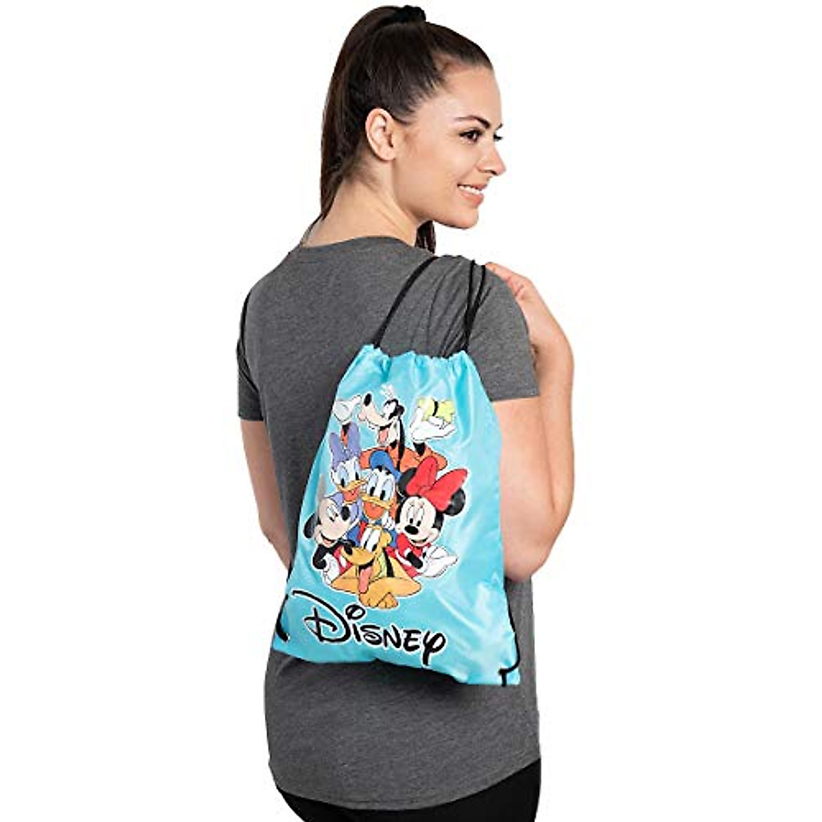 Disney Tote 15" Sling Bag Mickey Mouse Minnie Donald Daisy Goofy Pluto Print