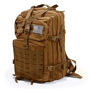 Bug Out Bag Backpack - 50L Tactical Backpack - Great for Survival Essentials (Tan)