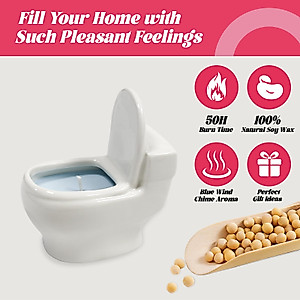 Stocking Stuffers for Women Men Adults, Funny Toilet Candle for Women Men, Gag Gift for Women Men Friend, Toilet Design Jar Candles Suitable for Bathroom Scented and Quirky Gift for Friends