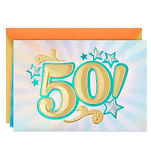 Hallmark 50th Birthday Card (Here's to Fifty)