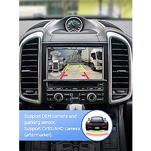 ISUDAR PCM 3.1 Wireless Carplay & Android Auto Module for Porsche Panamera Cayenne Macan Cayman Boxster 911 718 Support Reverse Camera Parking Sensor Mirror Link Steering Wheel Control