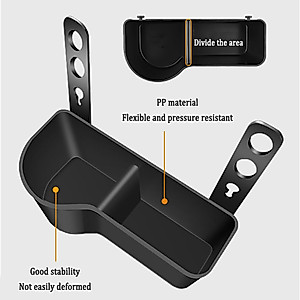 2 in 1 Car Seat Back Organizer with 3.2" Cup Holder,Multifunction Car Headrest Seat Back Organizer for Drink Food Tray,Universal Headrest Cup Holder for Most Cars Trucks SUVs