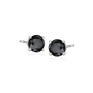 Ross-Simons 1.00 ct. t.w. Black Diamond Stud Earrings in Sterling Silver