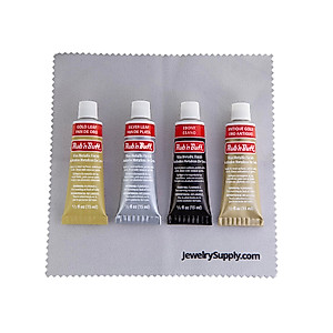 Rub-N-Buff 4 Color Assortment (Silver Leaf, Antique Gold, Gold Leaf, Ebony)