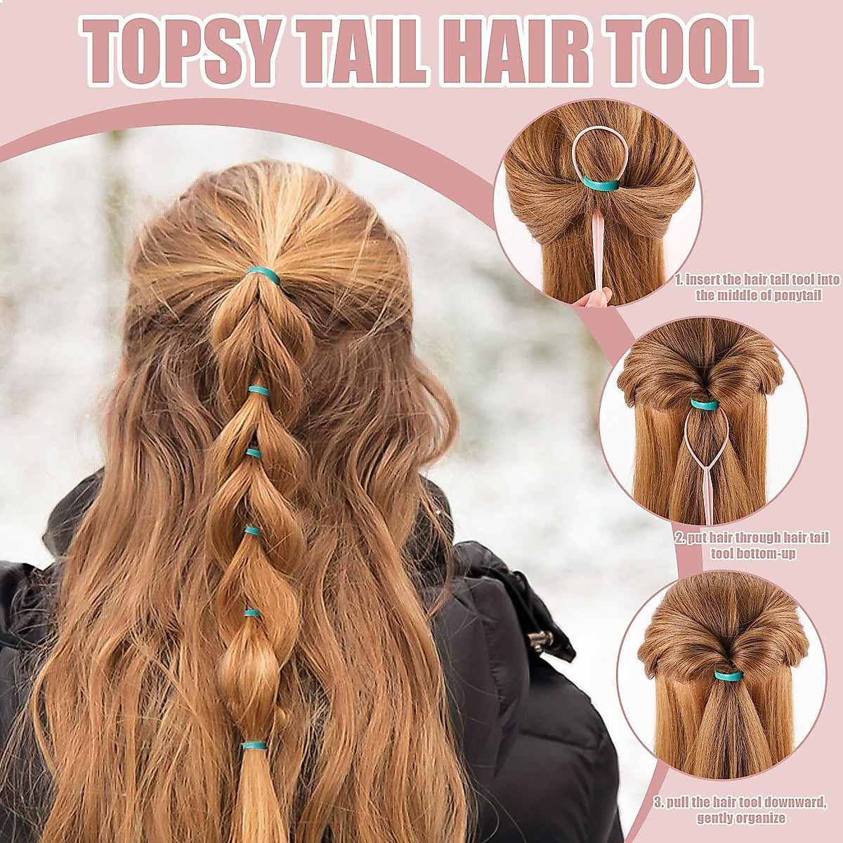 2400 Pcs Rubber Bands for Hair, 32 Colors Small Rubber Bands Elastic Hair Ties with Hair Styling Tools for Baby Toddler Girl Back to School Hair Accessories Gift