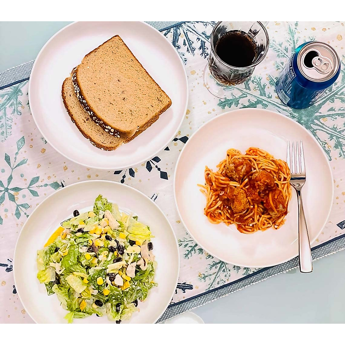 Hesen 8.5 inch Pasta Bowls set of 4, 40 Ounces Shallow Salad Bowl Set, Off White Ceramic Pasta Serving Bowl Plates