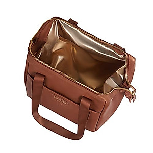 Igloo 15-can Premium Luxe Softsided Satchel Bag, Cognac