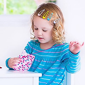 60Pcs Snap Hair Clips for Girls, Gingbiss 2 inch Silicone Coating Colorful Metal Hair Barrettes with Storage Case for Women Girls Kids, No Slip Hair Accessories for Hair, 10 Assorted Colors
