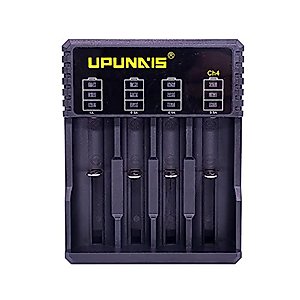 FARSAIL 18650 Charger, 20700 Charger, 26650 Charger, 4-Port Universal 3.7V Lithium ion Battery Charger for Rechargeable 18650 18500 18560 18350 14500 26650 22650 20700 Batteries