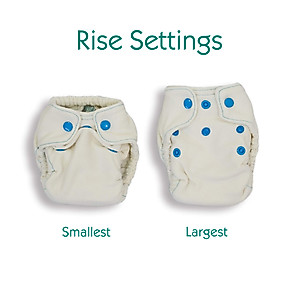 Thirsties Snap Natural Newborn Bamboo Fitted Cloth Diaper, Fin