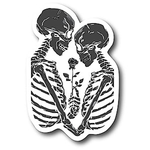 Skull Love Heart Refrigerator Magnet | UV Printed 4-Inch Kitchen Decor Accessory Featuring Stunning Design | Horror Dead Sugar Crossbones Halloween Scary Bones Goth CSM1565