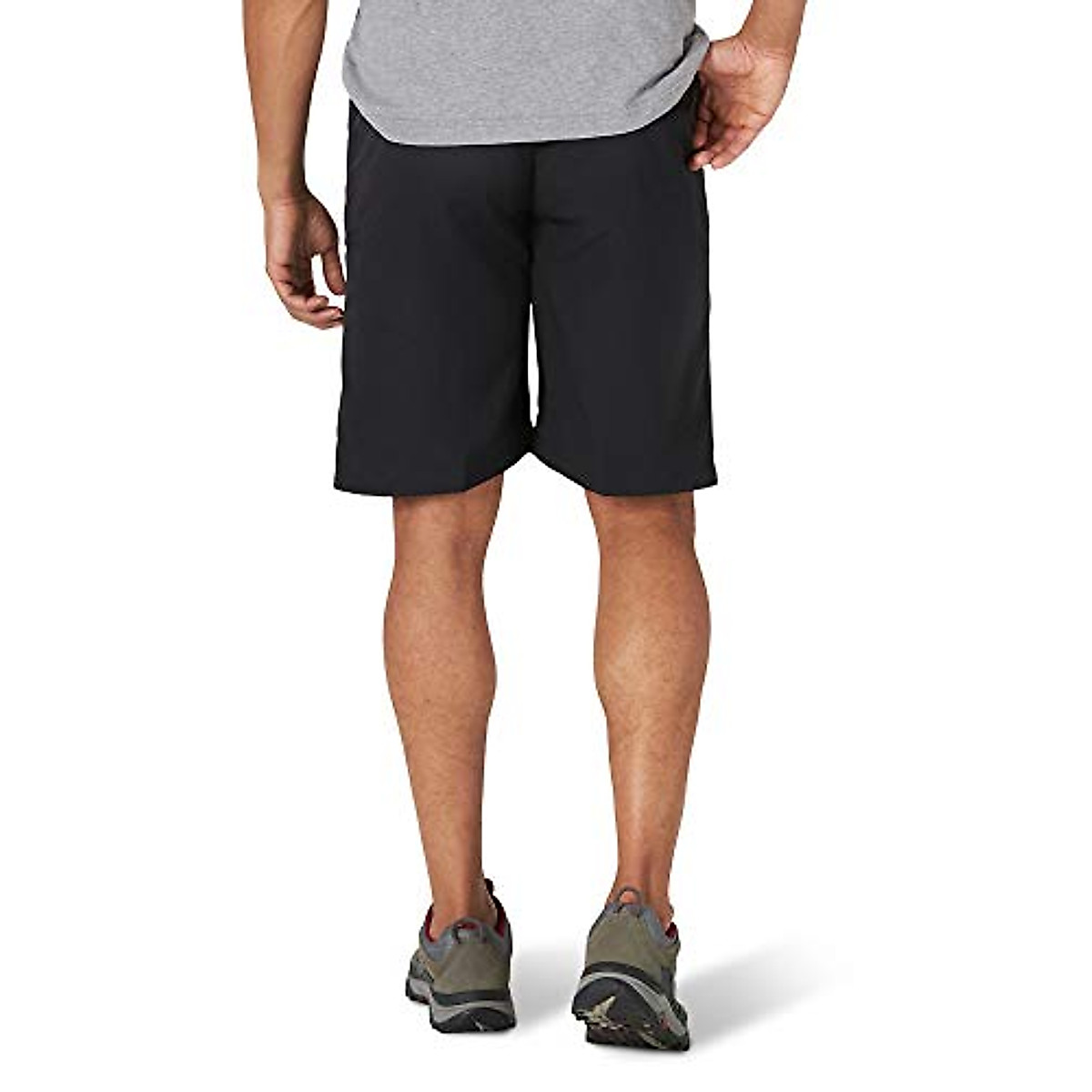 Wrangler Authentics mens Performance Side Elastic Utility Cargo Shorts, Black, 34 US