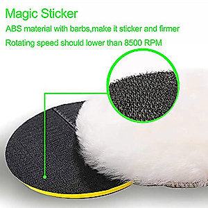 Polishing Pads: Wool Polishing Buffing Pads 3 PCS 6 Inch Wool Polishing Pads Buffing Polishing Pads Cleaner for Car Polishing with M14 Drill Adapter