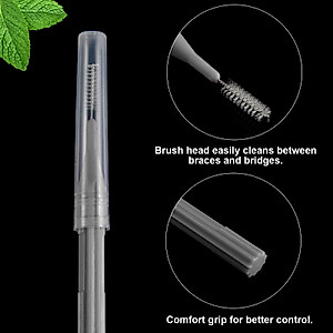 Patelai 100 Pieces Braces Brush for Cleaner Interdental Brush Toothpick Dental Flossing Head Oral Hygiene Flosser Tooth Cleaning Tool (Stylish Colors)